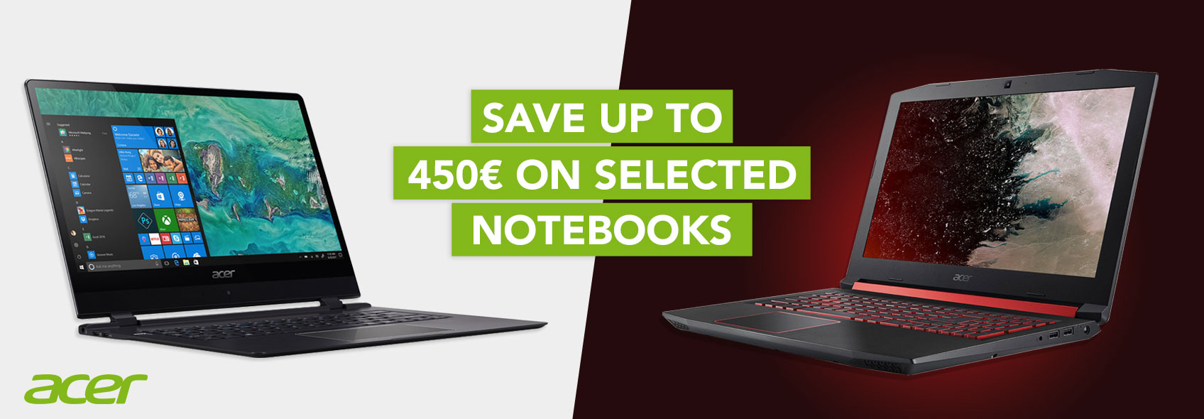 Buy Acer notebook and you can save up to 450€ | Multitronic